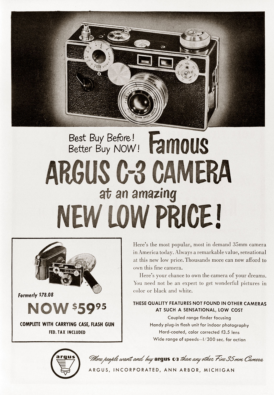Vintage Photo Ads: Argus – Vintage Camera Digest
