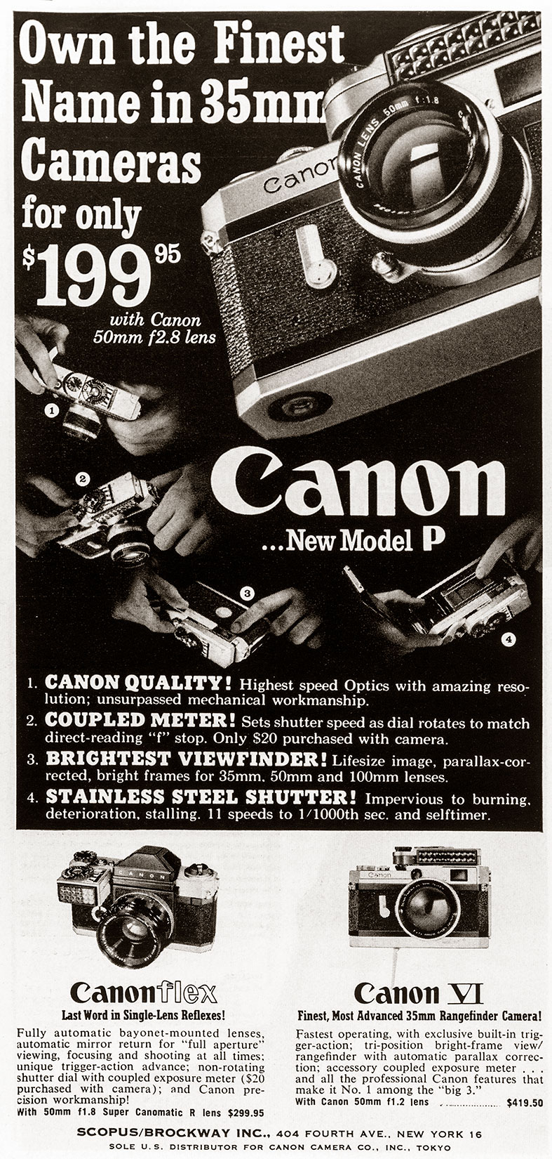 Vintage Photo Ads: Canon 1950s-60s – Vintage Camera Digest