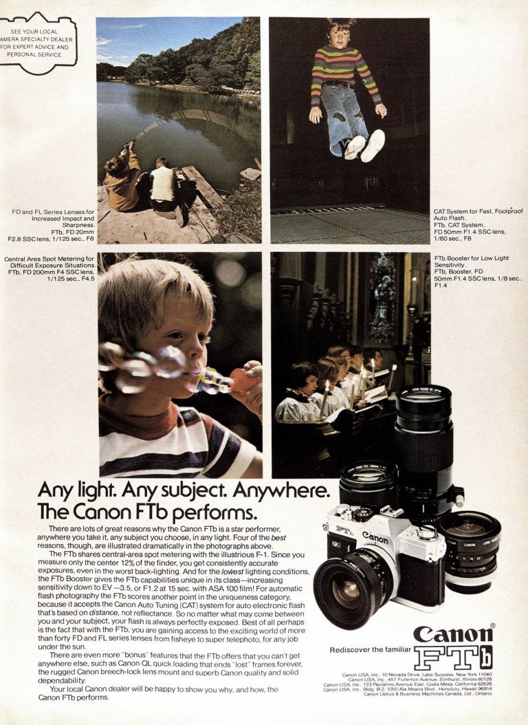 Vintage Photo Ads: Canon 1970s – Vintage Camera Digest