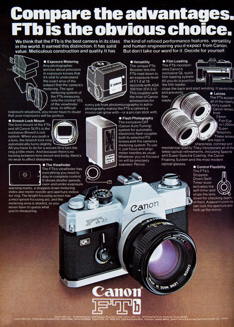 Vintage Photo Ads: Canon 1970s – Vintage Camera Digest