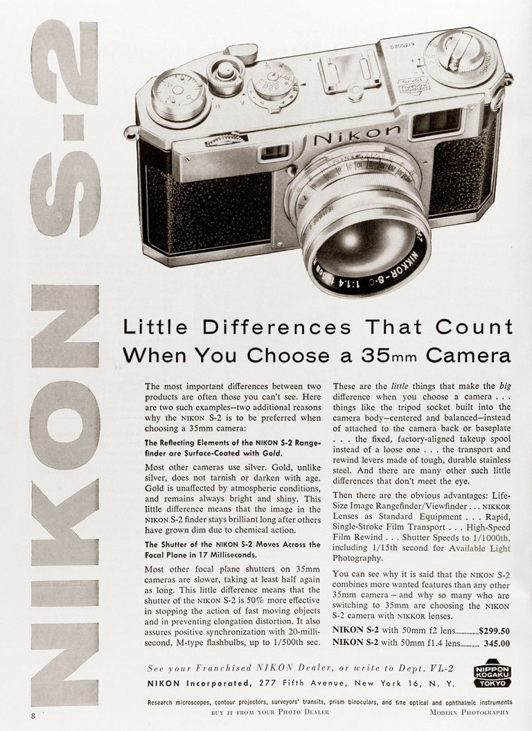 Vintage Photo Ads: Nikon 1950s-60s – Vintage Camera Digest