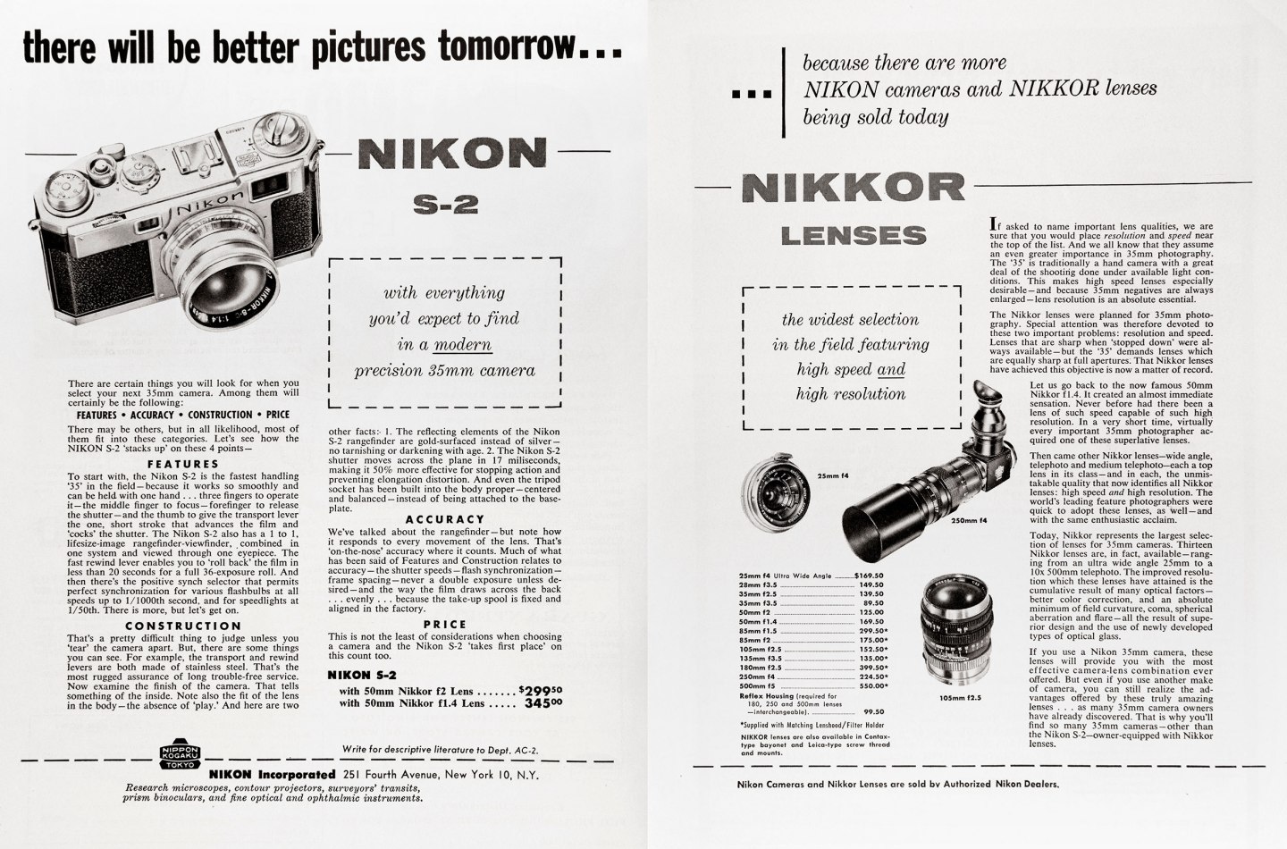 Vintage Photo Ads: Nikon 1950s-60s – Vintage Camera Digest