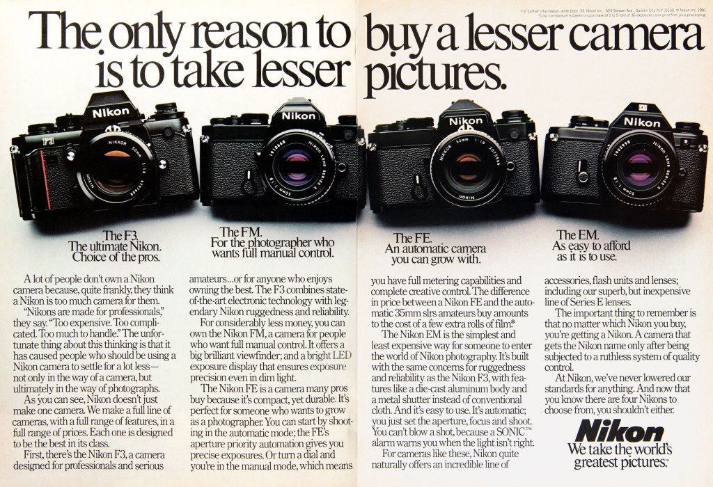 Vintage Photo Ads: Nikon 1970s-80s – Vintage Camera Digest